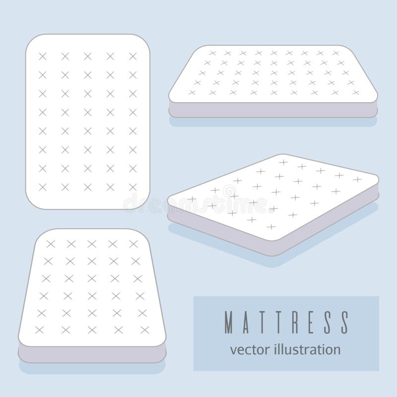 Mattress. Vector drawing stock vector. Illustration of graphic - 119498301