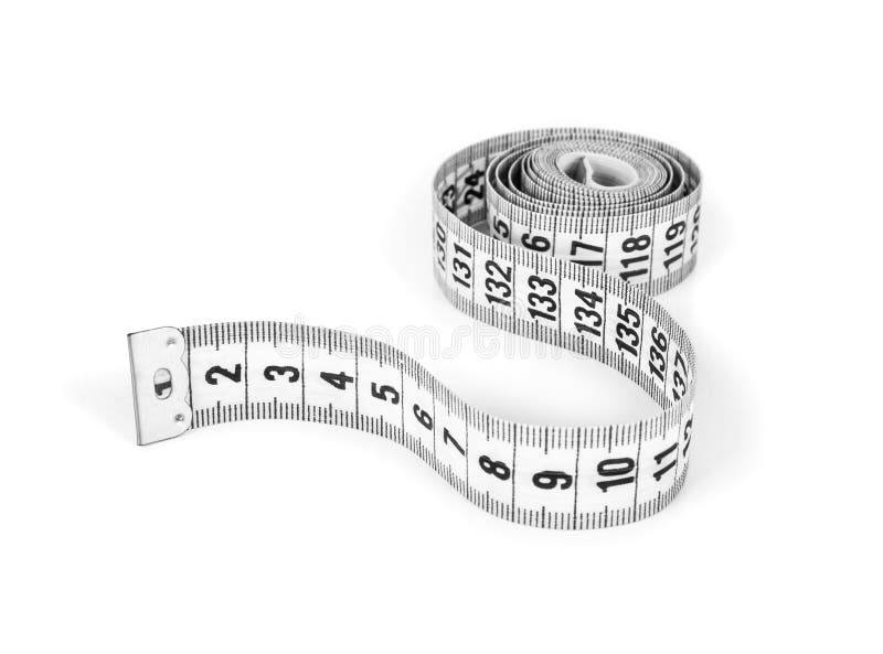White Measuring Tape on a Bright Table Stock Image - Image of ...