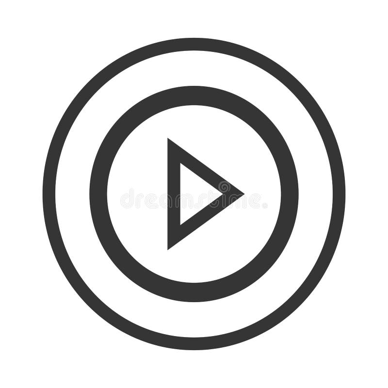 White media icon, graphic stock illustration. Illustration of element ...