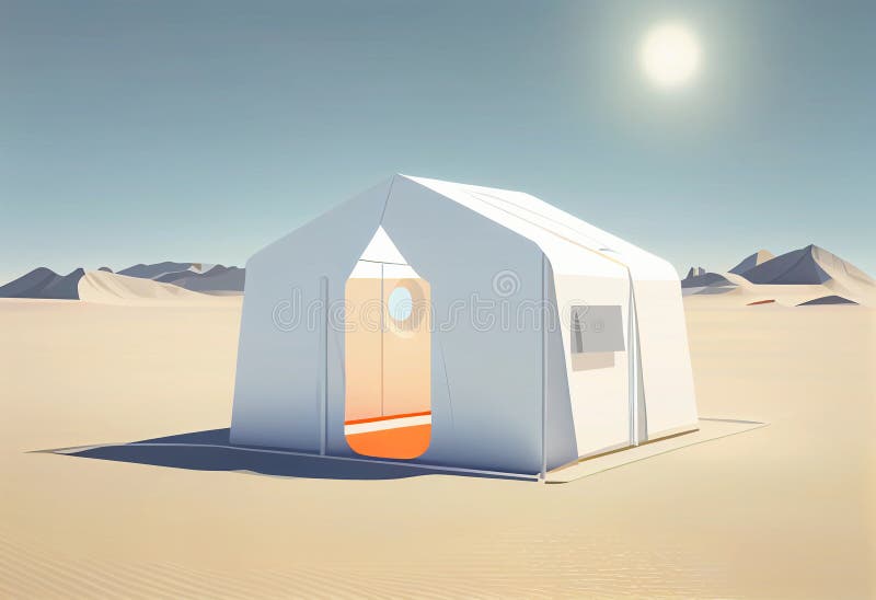 White Medical Emergency Tent. Stock Illustration - Illustration of ...