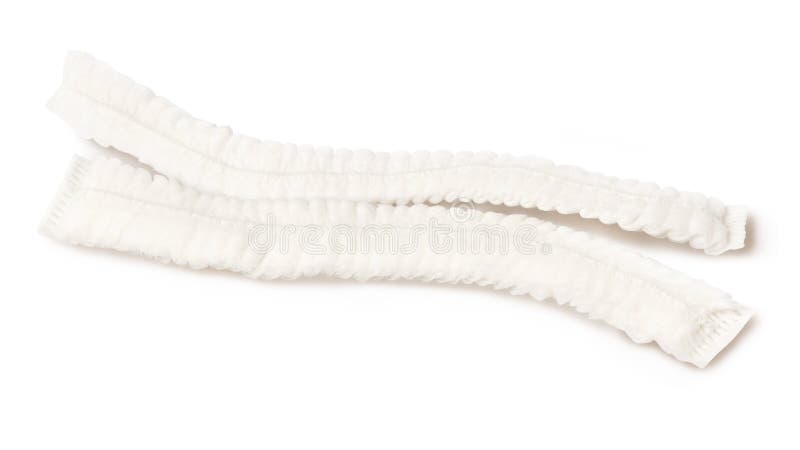 White Medical Non Woven Disposable Caps Isolated Stock Image - Image of ...