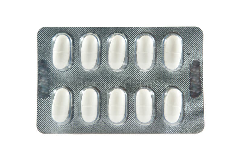 White Medicine Tablet in Blister Pack Stock Image - Image of pharmacist ...