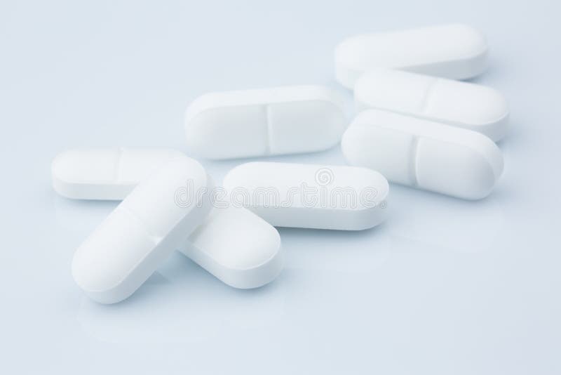 White Medicine Tablets, Antibiotic Pills Stock Image - Image of concept ...