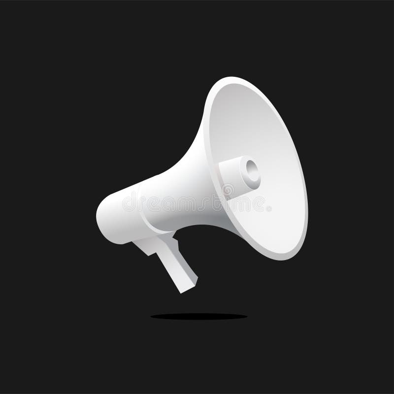 White Megaphone Isolated on Transparent -Generative Ai Stock ...