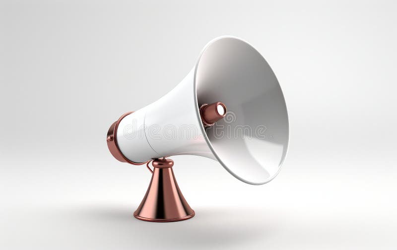 White Megaphone on a Transparent Background -Generative Ai Stock ...