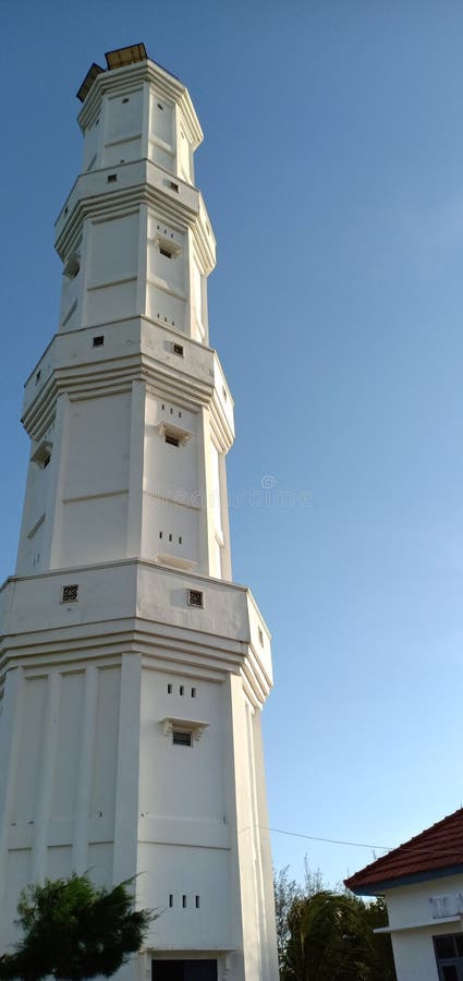 A white mercusuar stock image. Image of chapel, building - 202640663