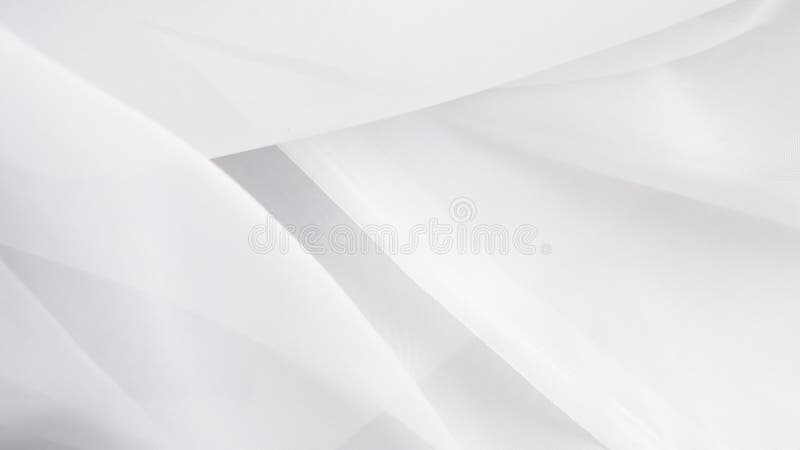 White Mesh Fabric Close-up, Delicate Sheer Tulle Material with Soft ...