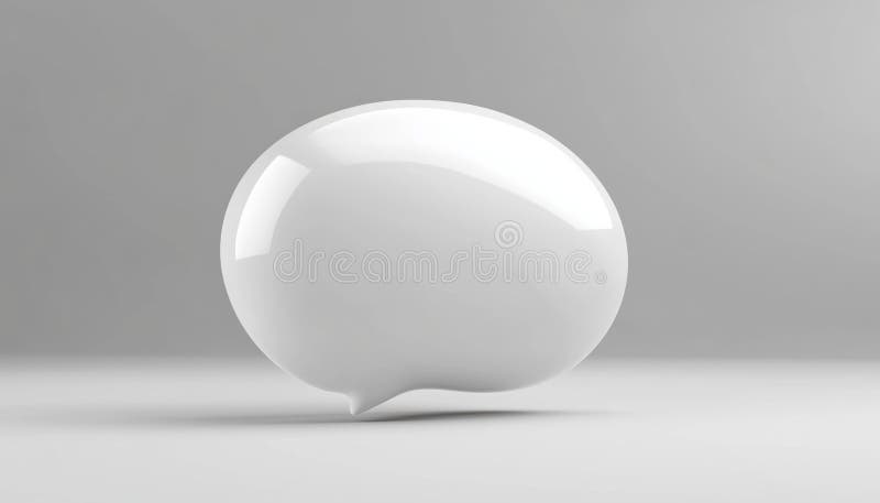 White Message Bubble with Copy Space for Digital Communication and Chat ...