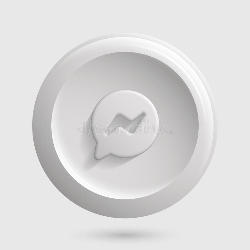 White Messaging APP Icon. Chatting Social Media Logotype Editorial ...