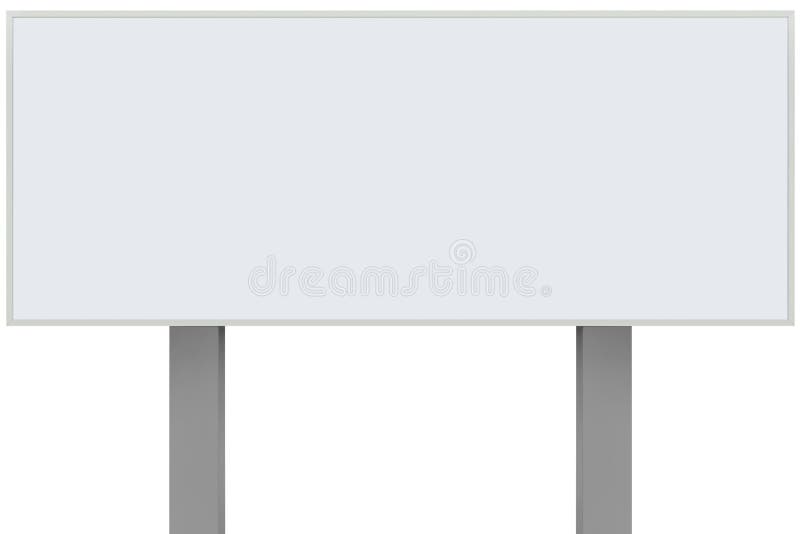 White Metal Sign Board Signage, Isolated Blank Empty Roadside Signboard ...