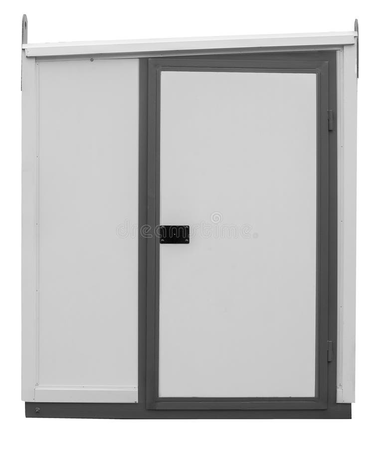 White metal container. stock photo. Image of parking - 127296598