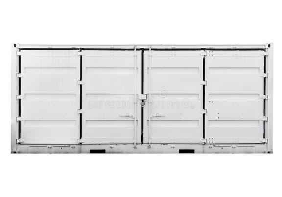 White metal container stock photo. Image of commercial - 31402066