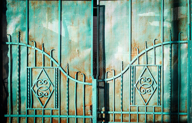 White Metal Gate Picture. Image: 109924510