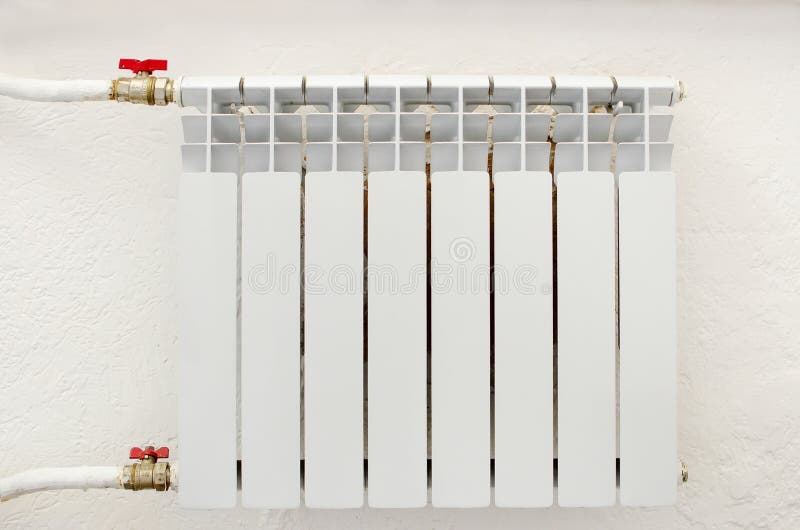 White Metal Heating Radiator Forming Part of a Central Heating System ...
