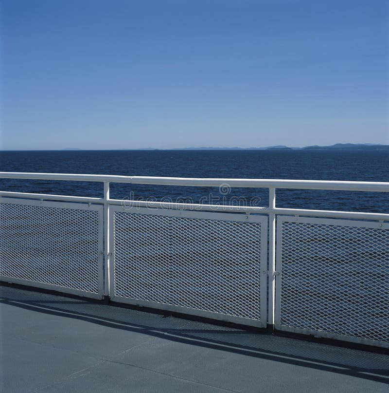 White metal railing stock image. Image of deck, freedom - 36772557