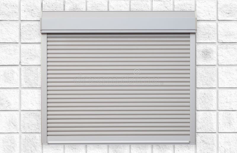 White Metal Roller Shutter Door Texture Background for Graphic Design ...