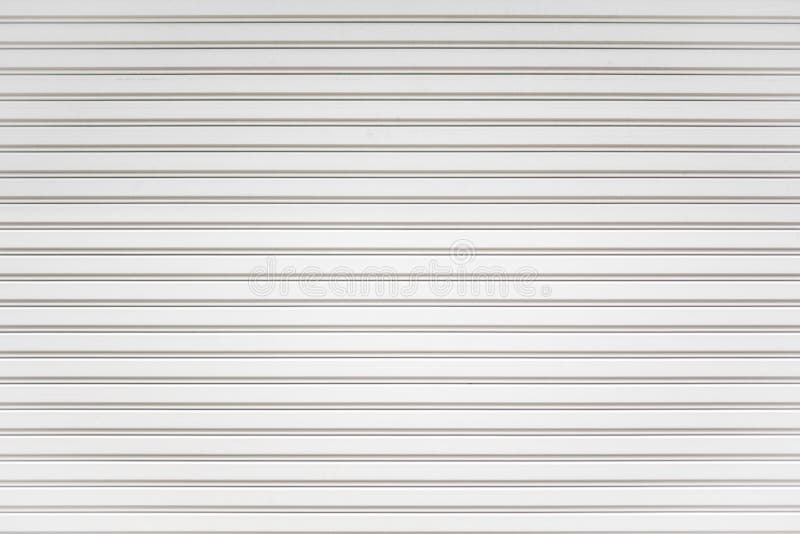 White Metal Roller Shutter Door Background. Steel Stripe Horizontal ...