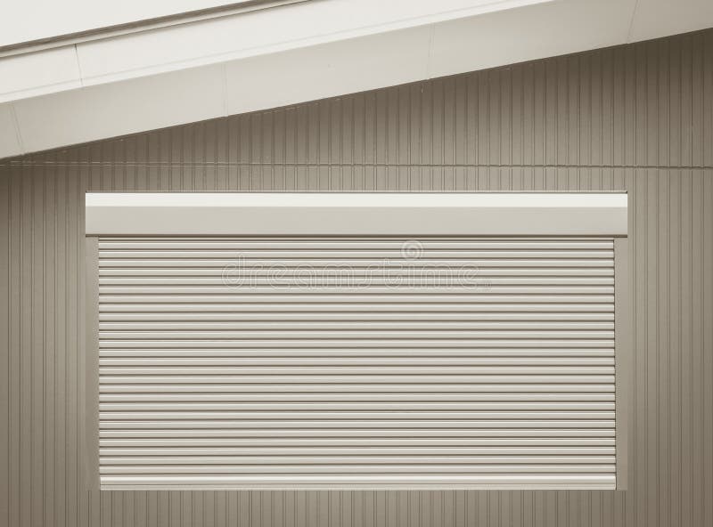 White Metal Roller Window Shutter Stock Photo - Image of design, roller ...