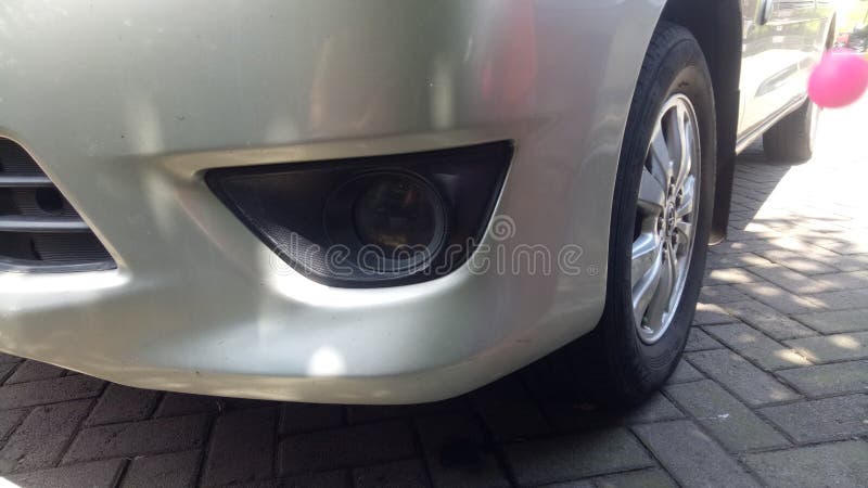 A White Metallic Front Bumper Photo Stock Image - Image of automobile ...