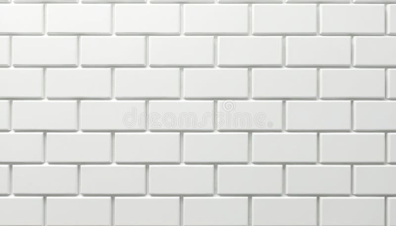 White Metro Tile Texture Background. Classic White Ceramic Brick Wall ...