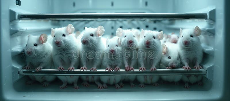 White Mice Inside Refrigerator Stock Image - Image of cold, mice: 313711501