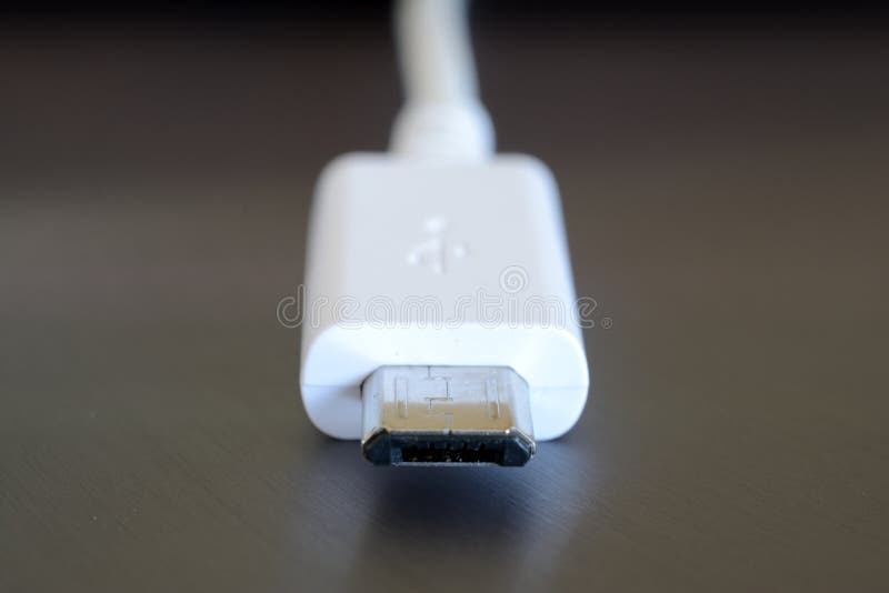 White micro USB plug stock image. Image of equipment - 74127275
