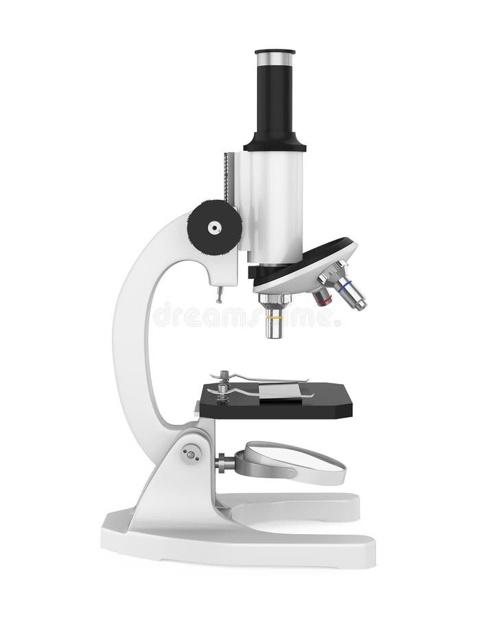 Microscope Isolated on White Background Stock Illustration ...