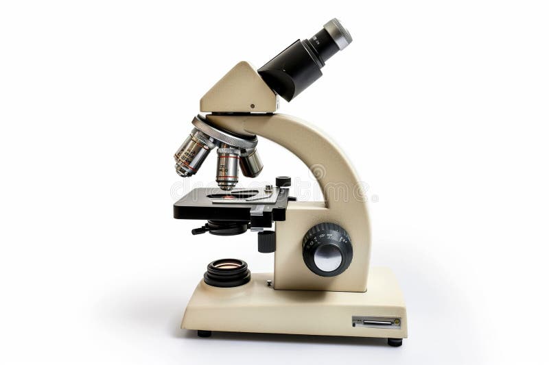 A White Microscope on a White Background Stock Illustration ...