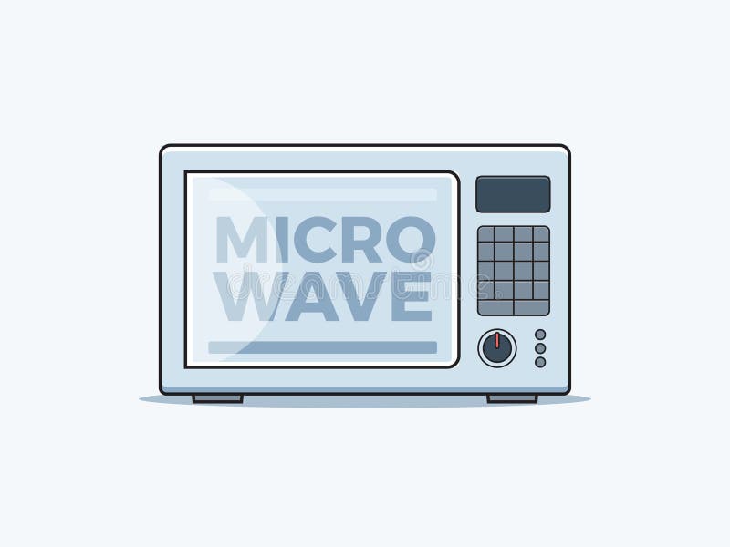 The White Microwave for Cooking. Isolated Vector Illustration Stock ...