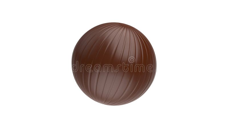 Chocolate Ball Falling into Chocolate Liquid. Chocolate Splashing 3d ...