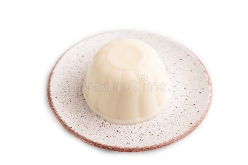 White Milk Jelly on White, Side View Stock Image - Image of people ...
