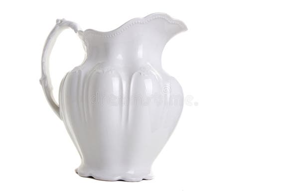 White Milk Pitcher stock photo. Image of pottery, empty - 5324668