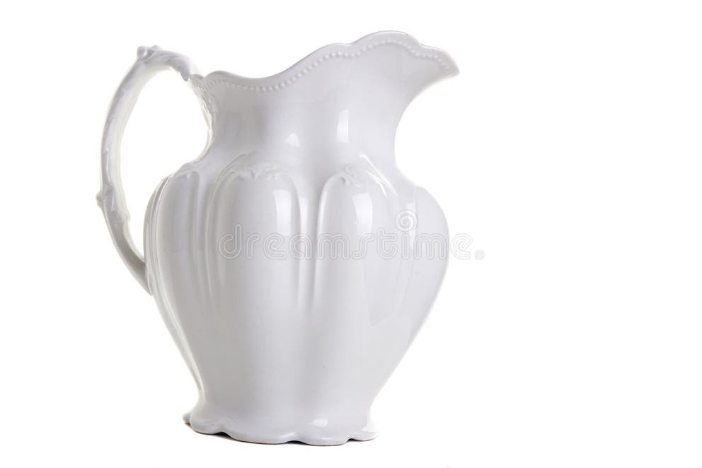 White Milk Pitcher stock photo. Image of pottery, empty - 5324668