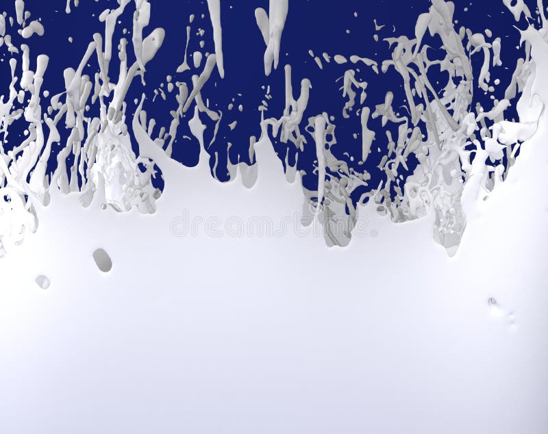 White Milk Splash Shake Drink 3D Illustration Stock Illustration ...