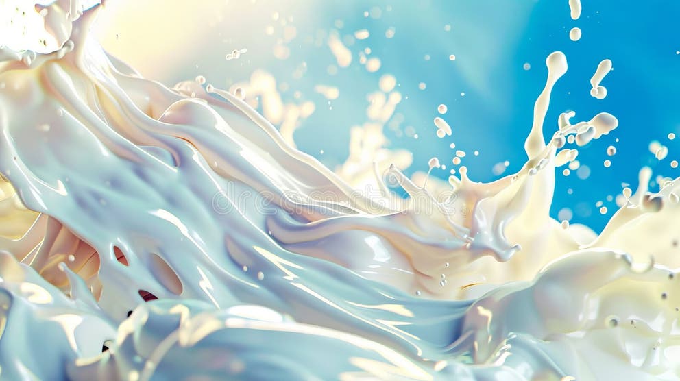 A White Milk Splashing into the Water Stock Image - Image of milk ...