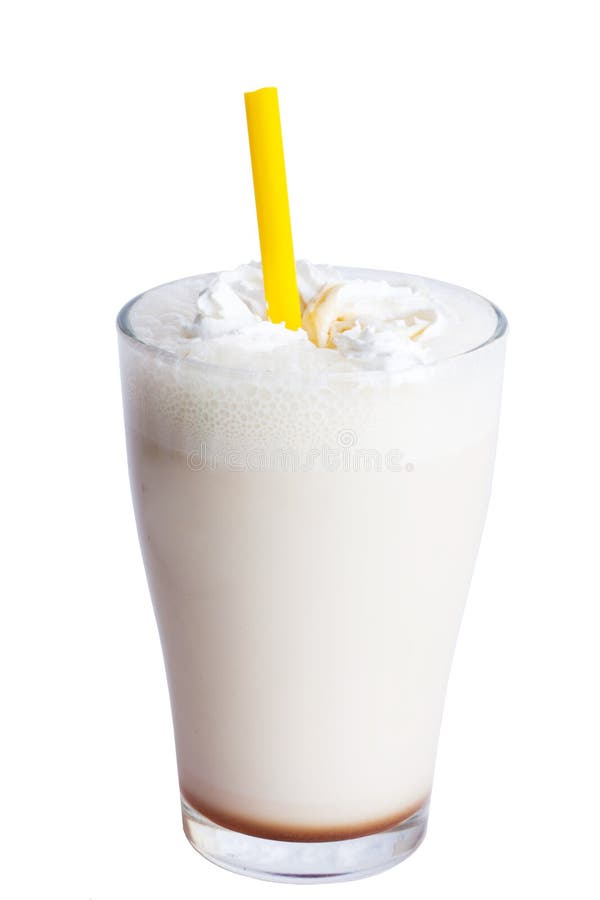 White milkshake with straw stock image. Image of dessert - 47929385