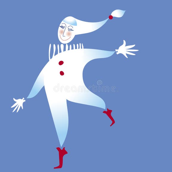 White mime stock vector. Illustration of melancholy, sorrow - 23083464