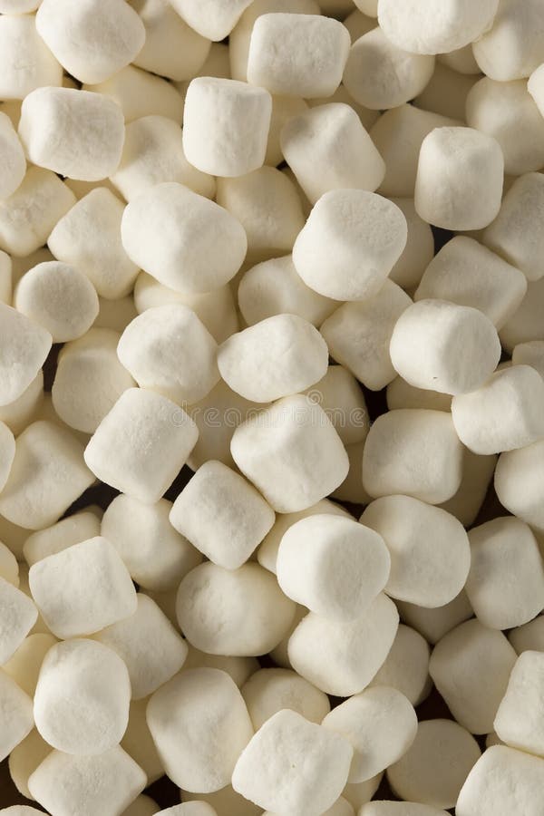 White Mini Marshmallows in a Bowl Stock Photo - Image of sugary, food ...