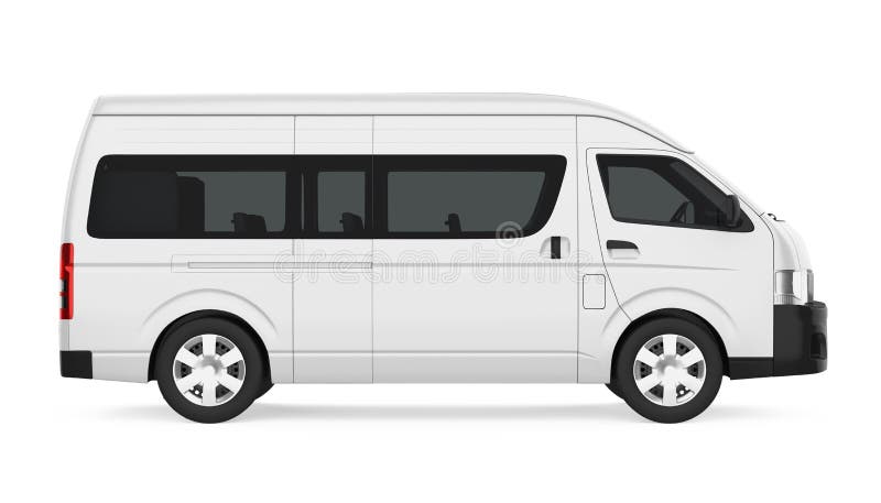 White Minibus Isolated stock illustration. Illustration of ...