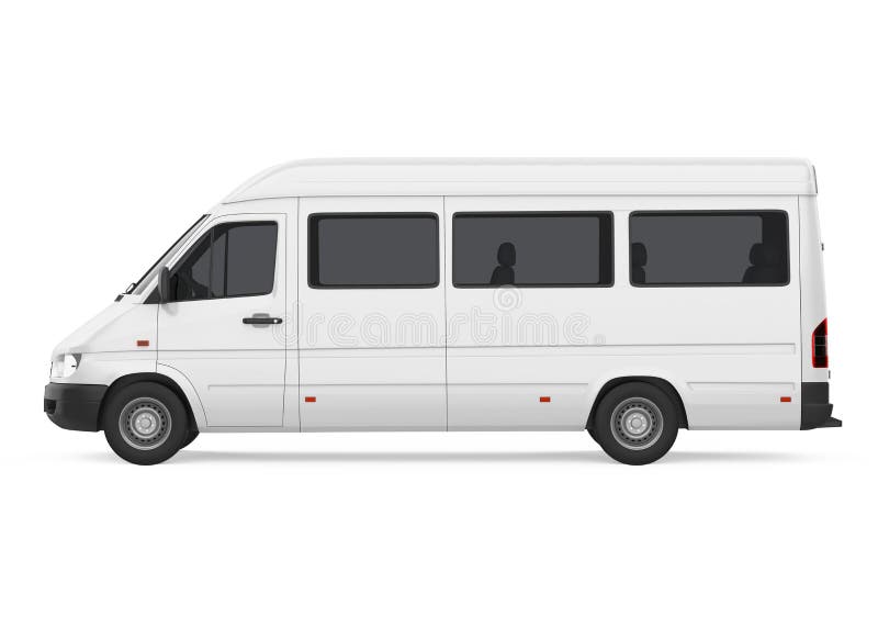 White Minibus Isolated stock illustration. Illustration of carrier ...