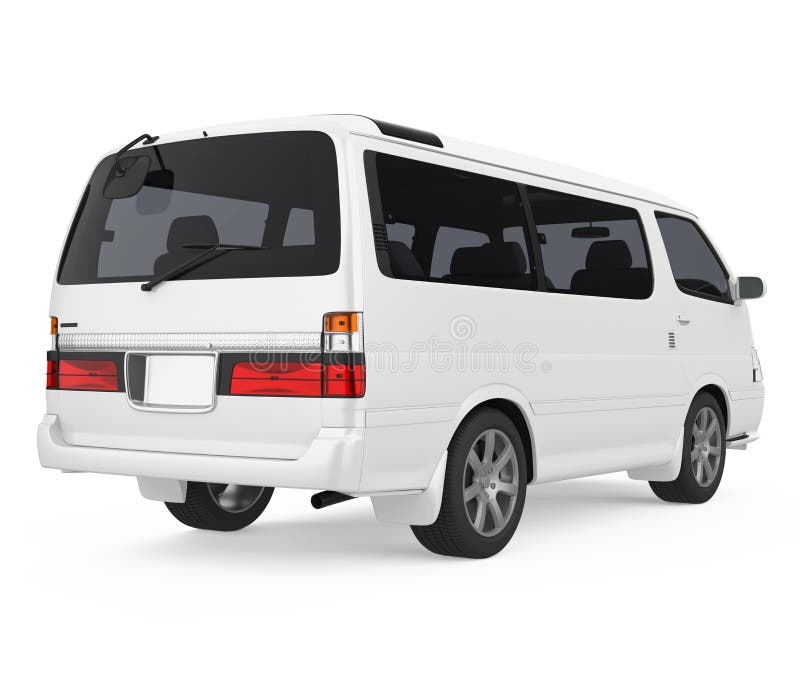 White Minibus Isolated stock illustration. Illustration of vehicle ...