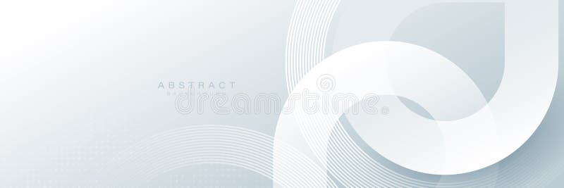 White Minimal Abstract Background with Curved Lines and Gradient Shapes ...