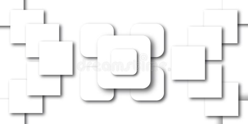 White Minimal Abstract Geometric, Square Shape on White Space ...