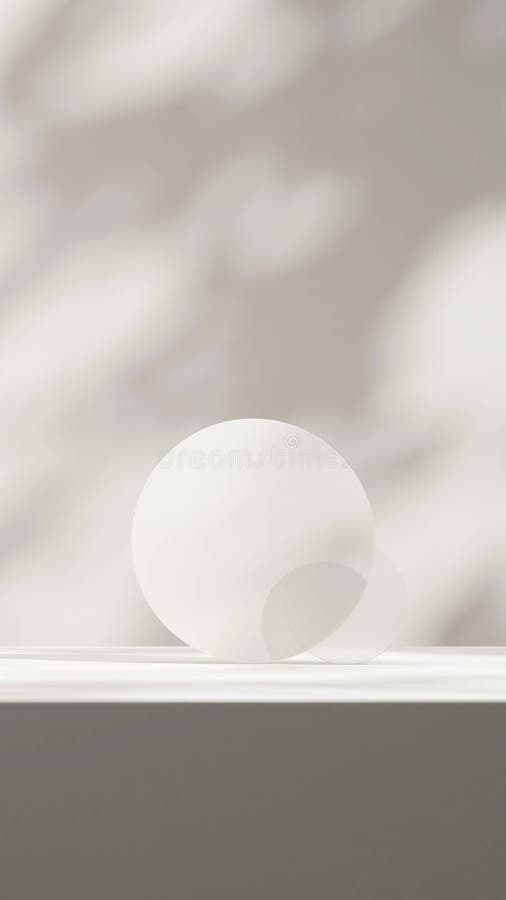 White Minimal Empty Scene 3d Rendering Mockup Template in Portrait with ...