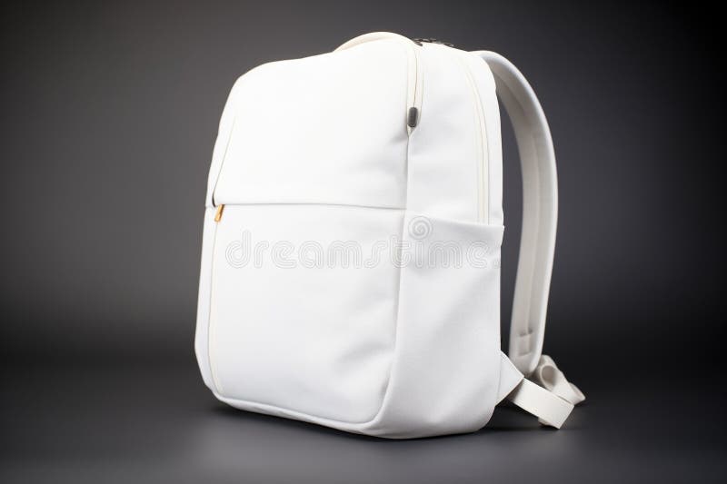 White Minimalist Backpack with Clean Design Features Stock Illustration ...