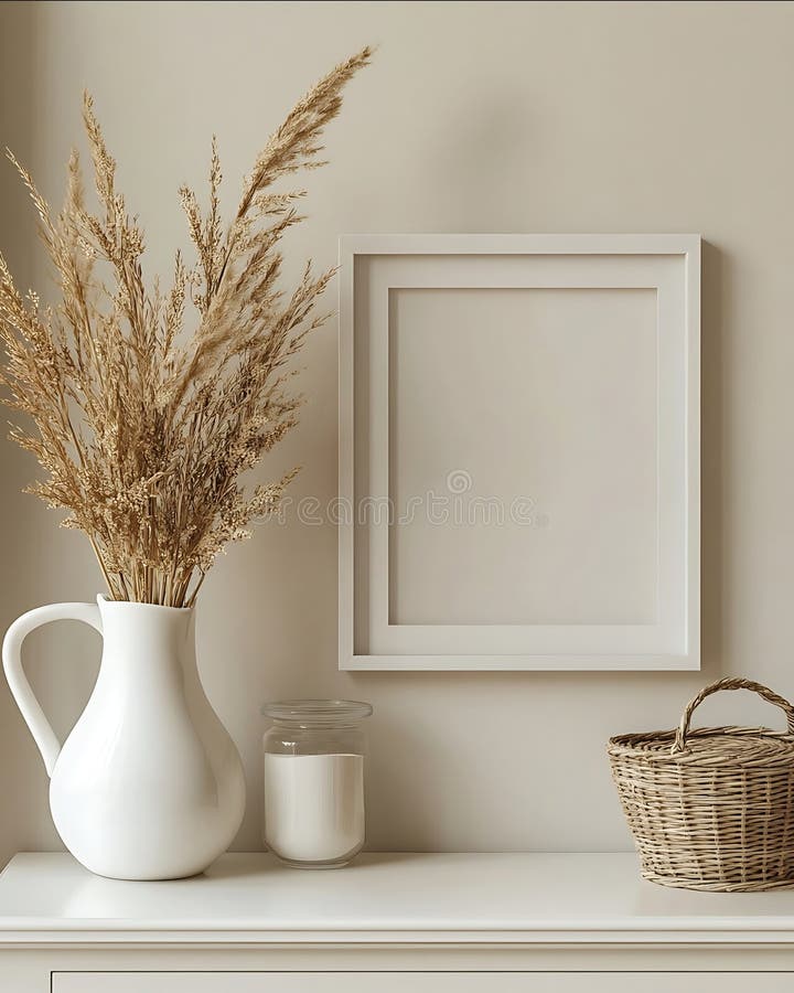 Frame Mockup Rustic Soft Colour Palette Light Reflections on Glass Boho ...