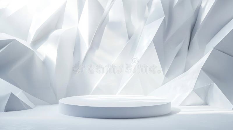 White Minimalist Product Display Platform with Abstract Background ...