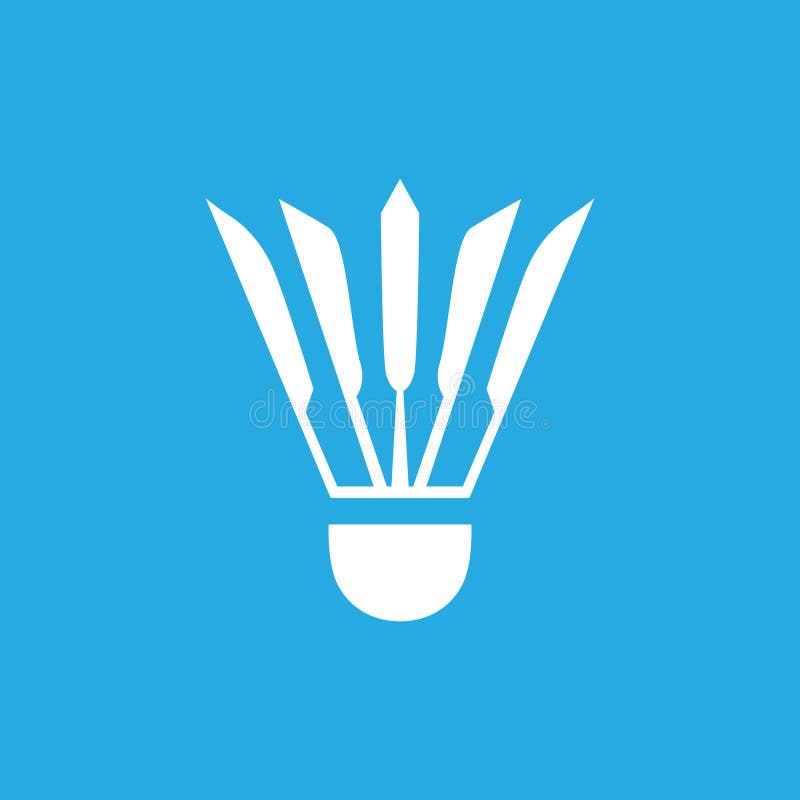 White Minimalist Shuttlecock Logo Design, Vector Graphic Symbol Icon ...