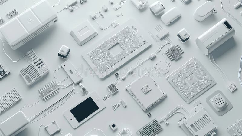 White Minimalist Technology and Gadgets Background a Clean White ...