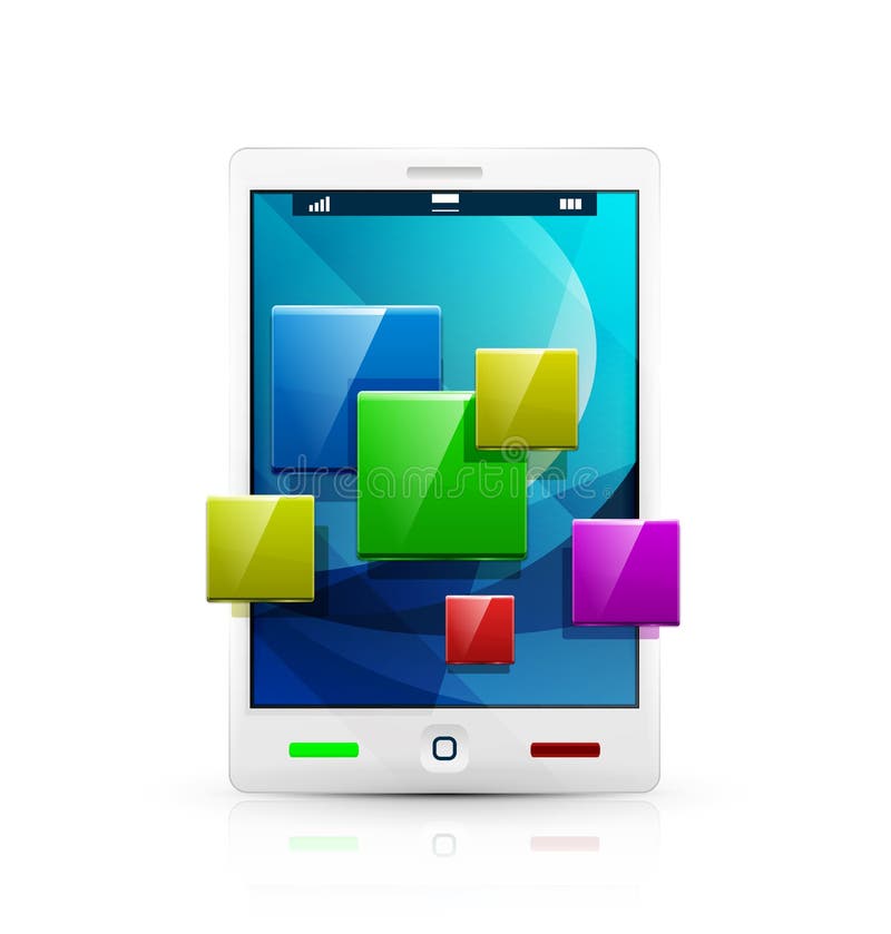 Mobile Phone Applications Vector Concept Stock Vector - Illustration of ...